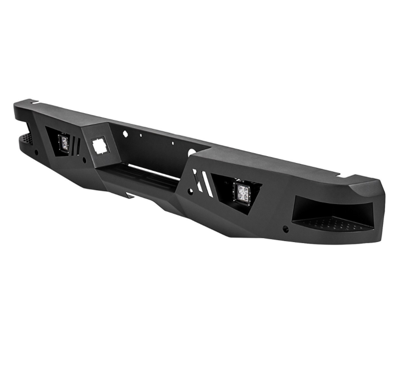 Black Horse Off Road Armour Super Heavy Duty Rear Bumper Matte Black ...
